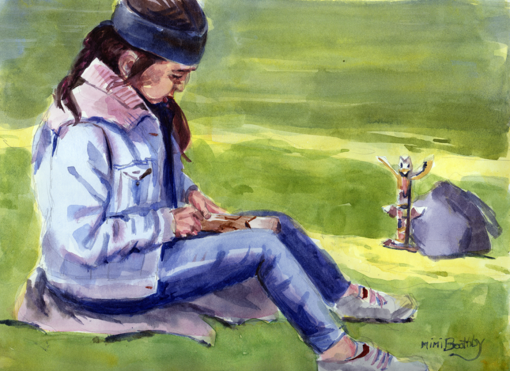 Rita, seventh generation carver - Mimi Torchia Boothby